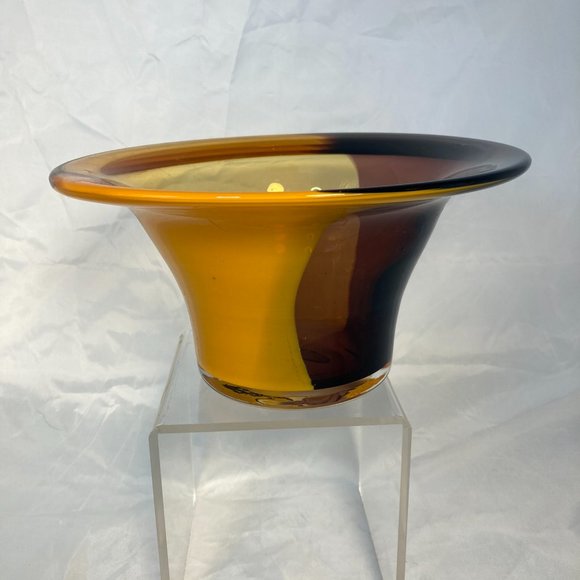 Teleflora | Accents | Vtg Teleflora Hand Blown Orange Amber Tricolor ...